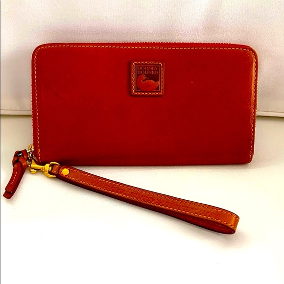 Bags | Dooney Bourke Florentine Leather Wristlet Wallet | Poshmark